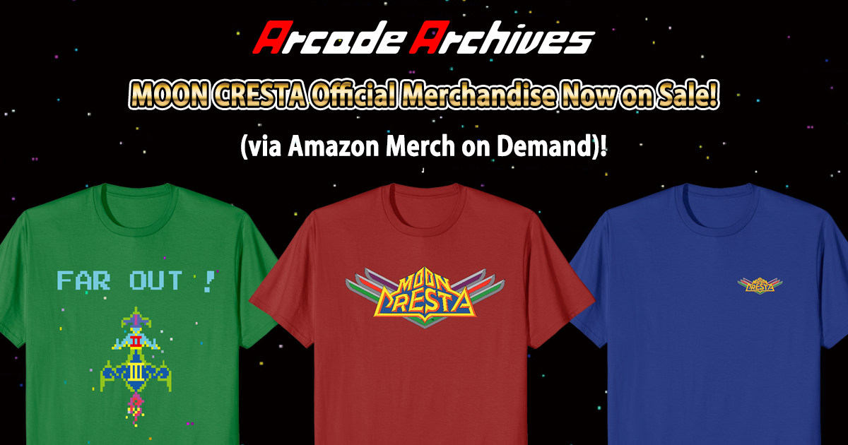 Official Arcade Archives Merchandise “MOON CRESTA” Now on Sale ...